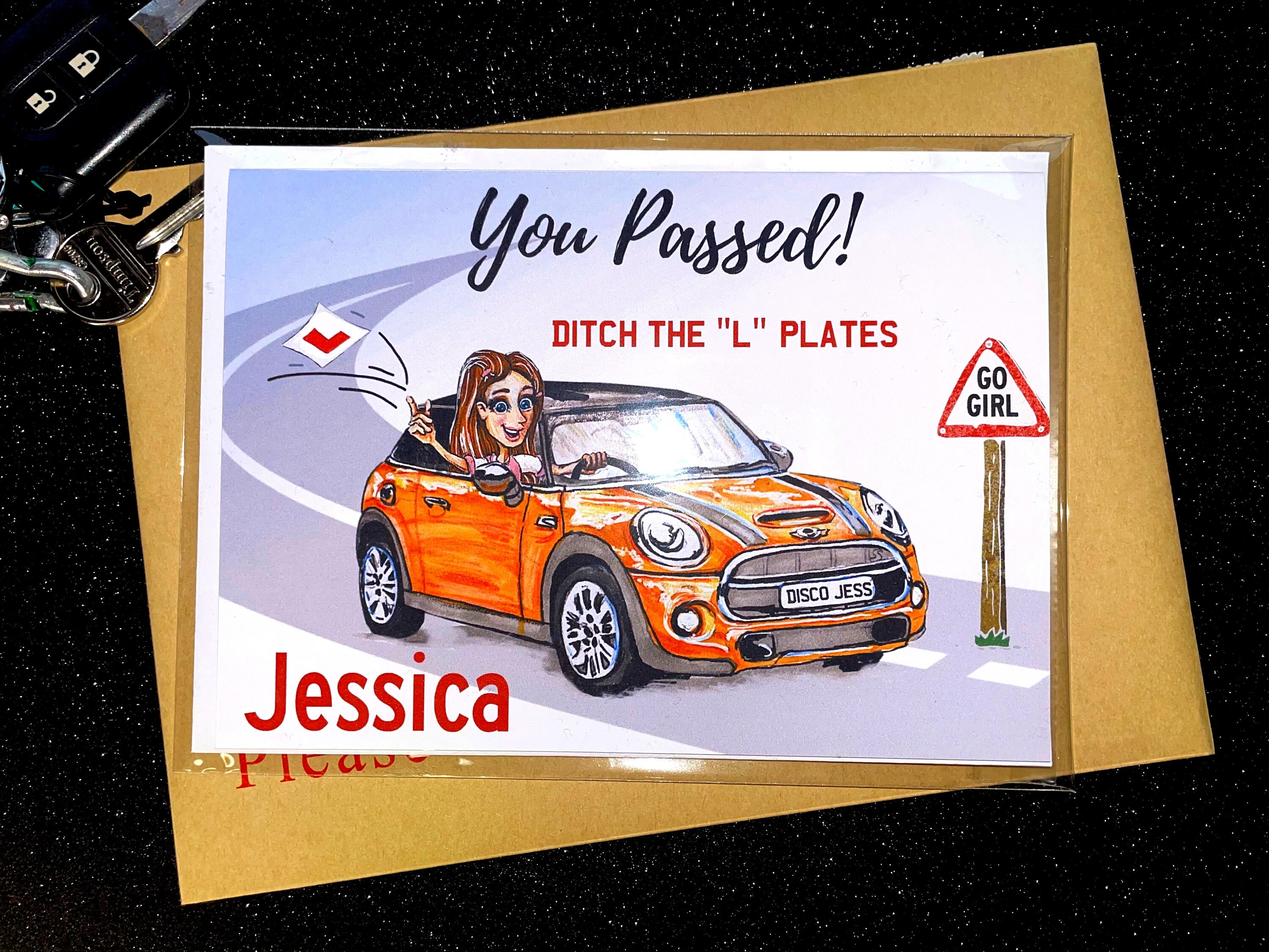 Driving Test Card Personalised Name and Number Plate Passed - Etsy UK
