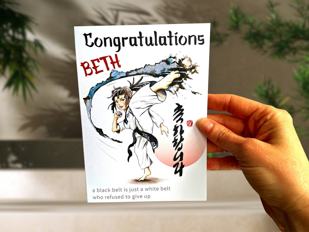 Personalised Taekwando Karate Card for Her, Personalised Taekwando ...