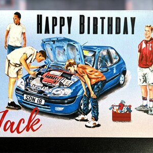 Personalized Rally Birthday Card Personalised Boy Racer Card - Etsy