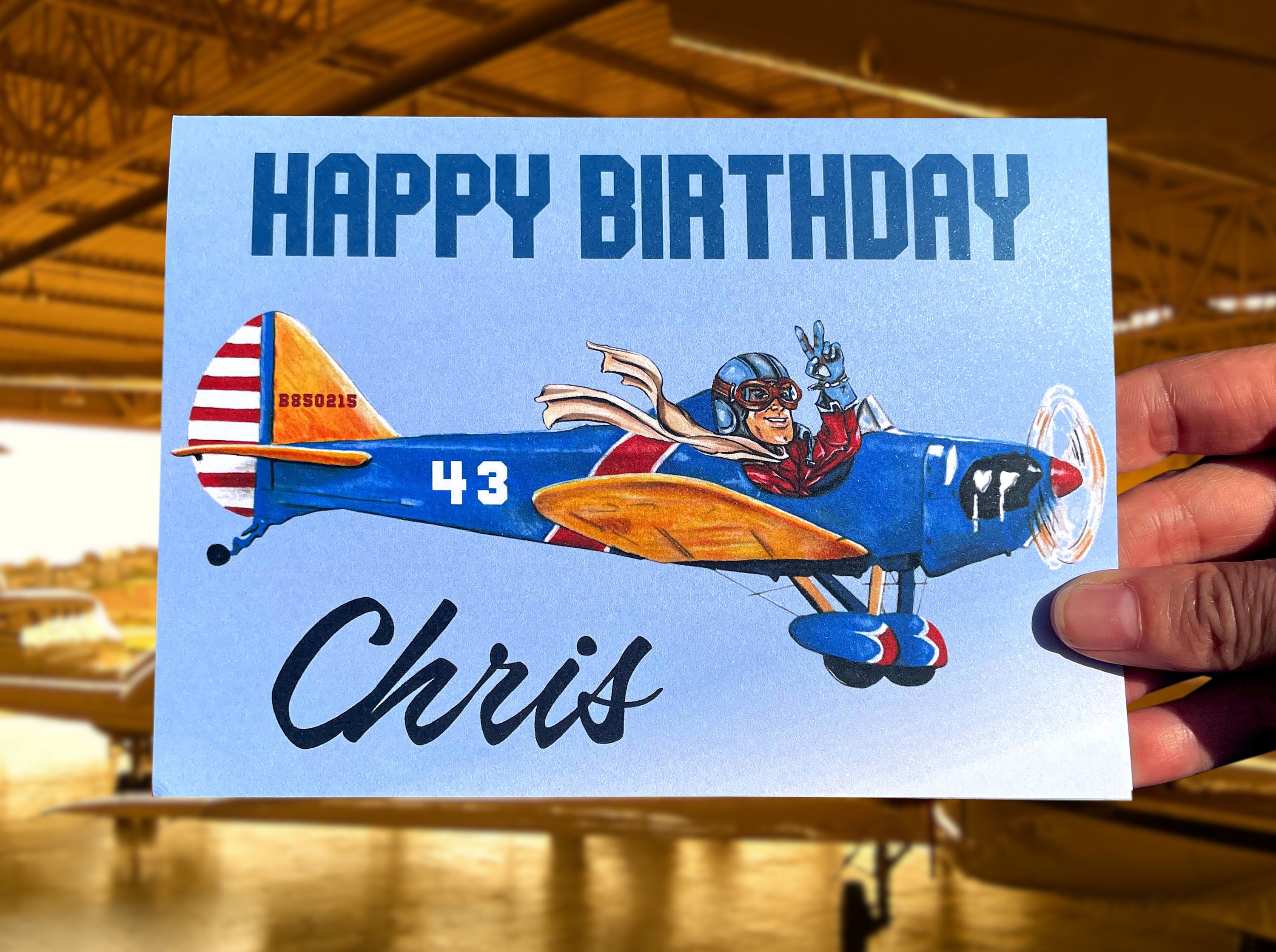 Personalized Pilot Birthday Card for Him Personalized Name - Etsy