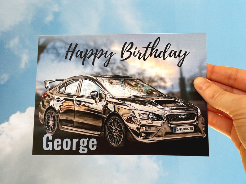 Personalized Subaru WRX Birthday Card for Him Personalised - Etsy