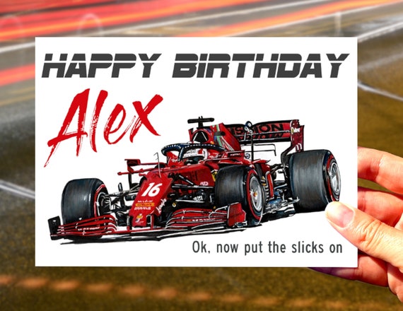 F1 Ferrari Birthday Card Personalised Formula 1 Card - Etsy UK
