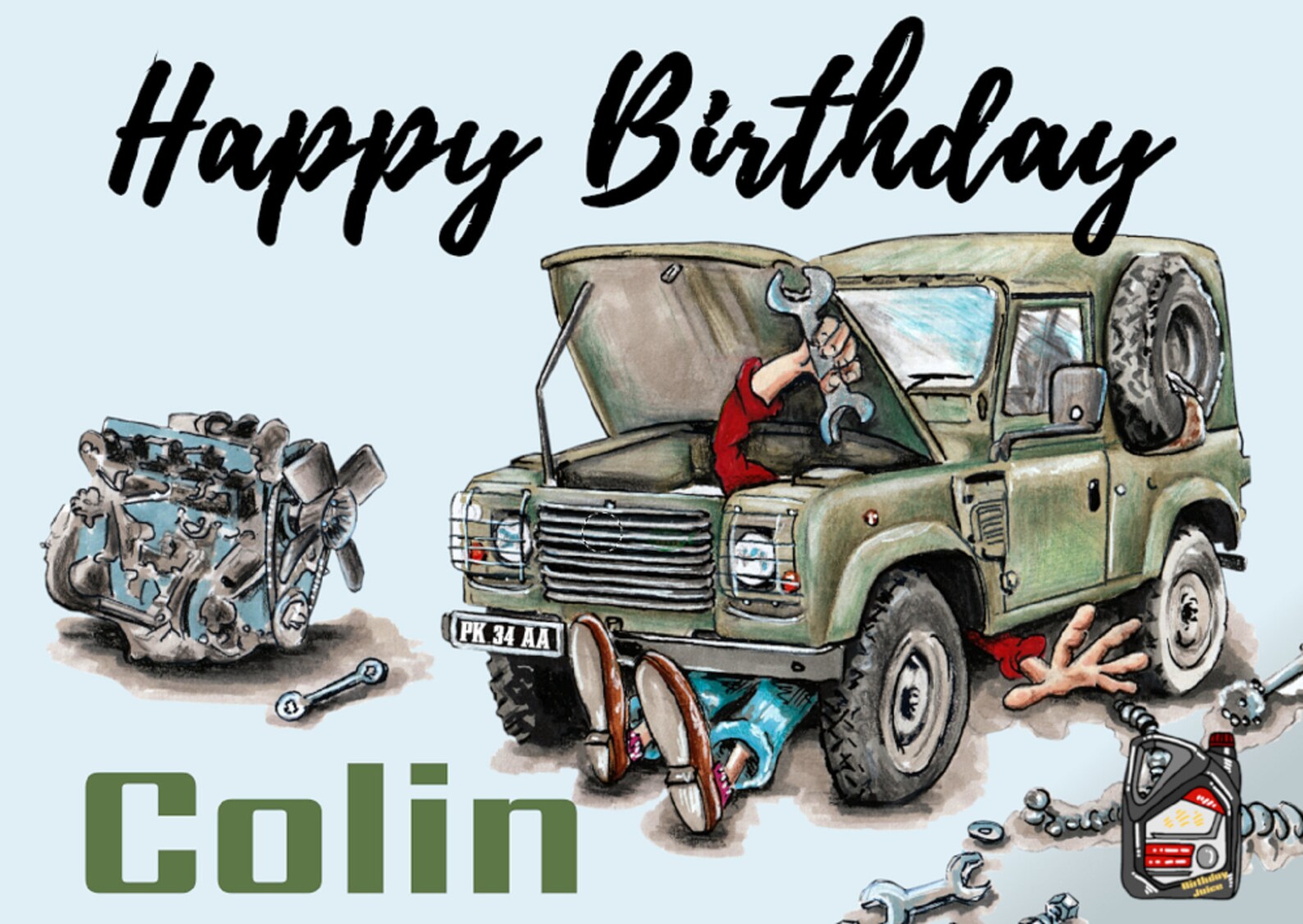 Personalized Birthday Card Land Rover Personalised Number | Etsy UK