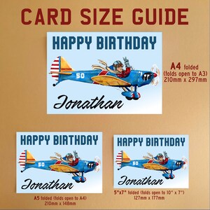 Personalized Pilot Birthday Card for Him Personalized Name - Etsy