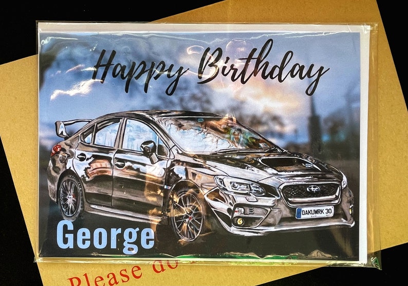 Personalized Subaru WRX Birthday Card for Him Personalised - Etsy