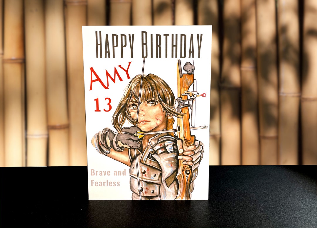 Archery Birthday Card for Girl, Personalised Name and Age Card for ...