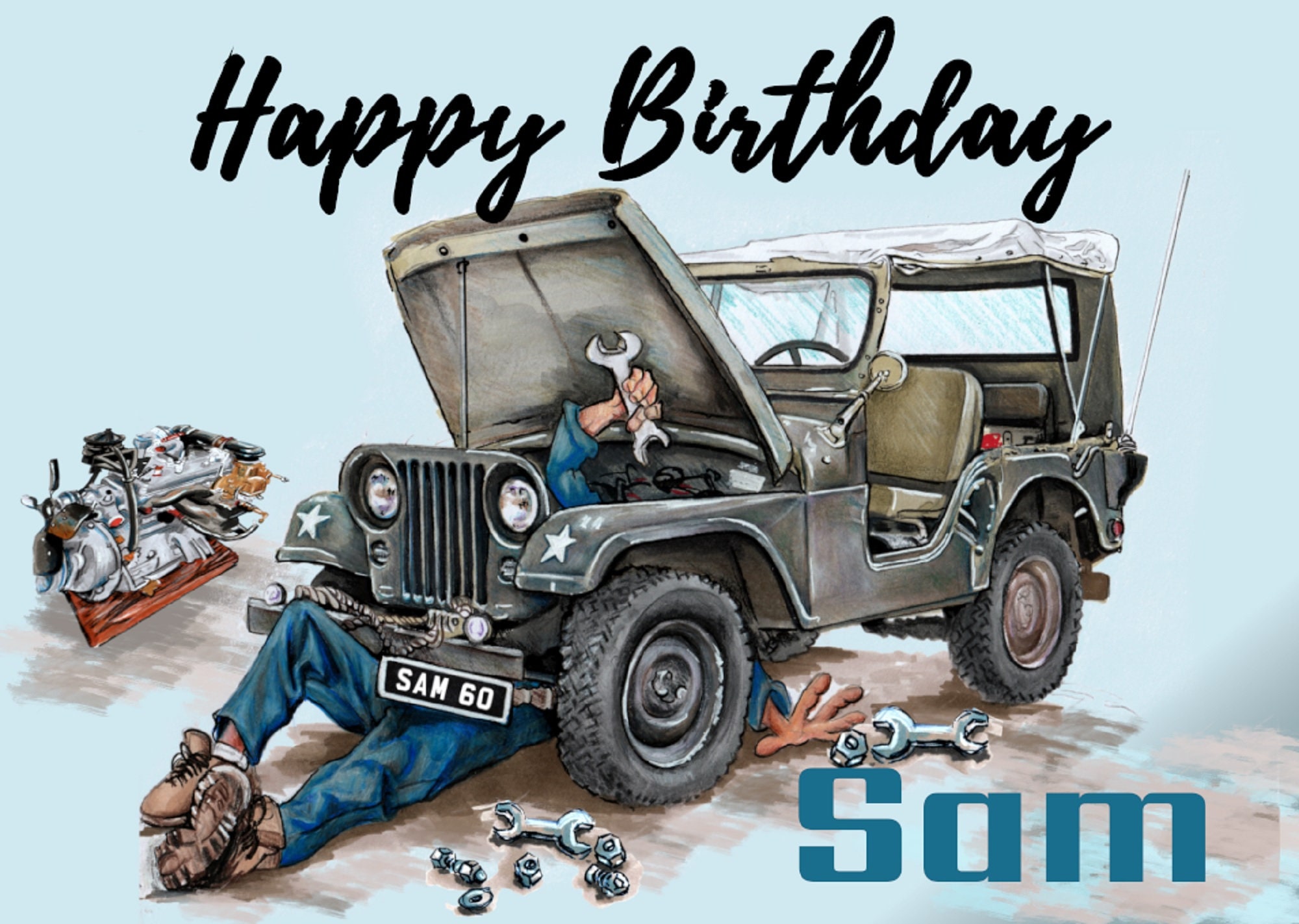 Jeep Wrangler Birthday Greetings