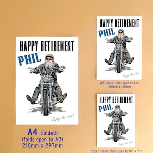 Personalized Motorbike Retirement Card for a Harley Davidson Bike Lover ...
