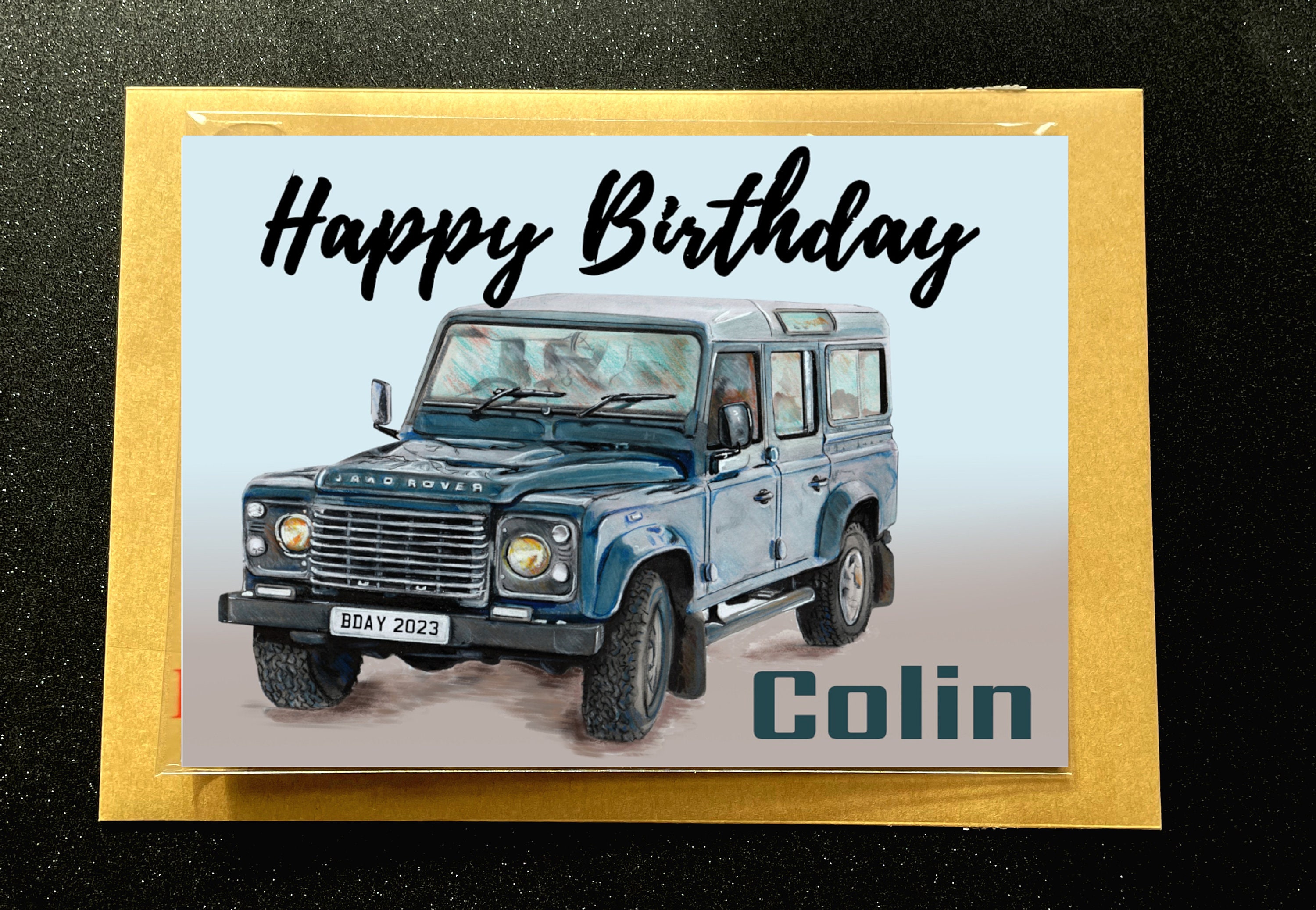 Personalised Land Rover Defender Birthday Card for Him - Etsy