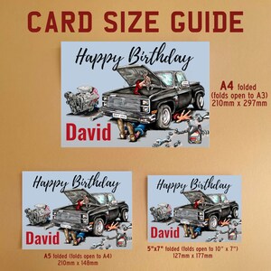 Personalized Chevy Pick up Truck Birthday Card for Him, Personalized ...