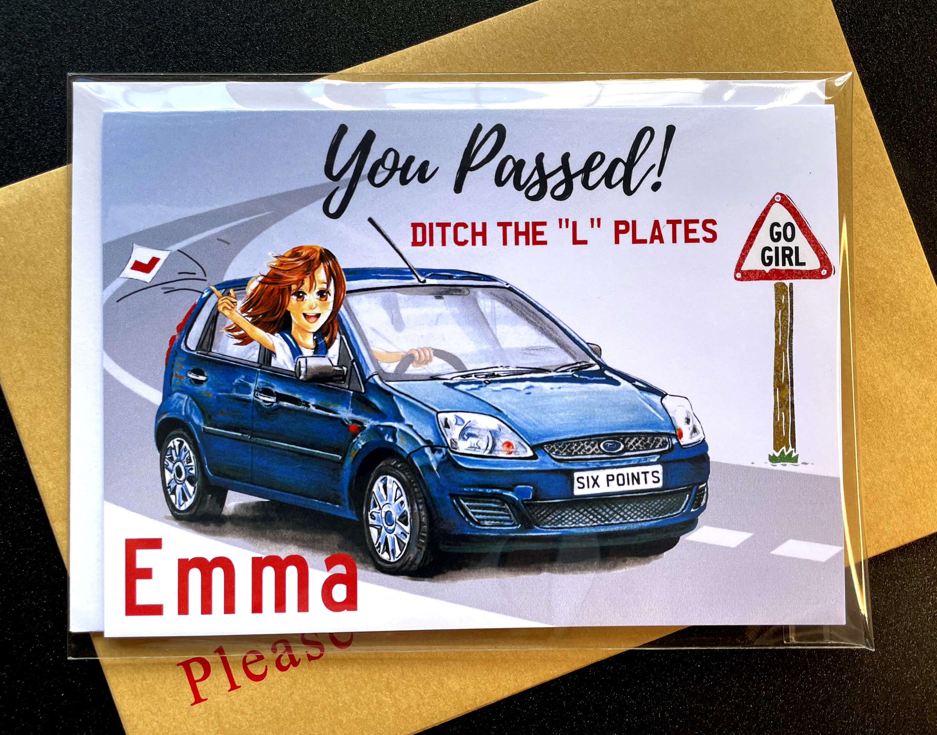 Driving Test Card Personalised Name and Number Plate Passed - Etsy
