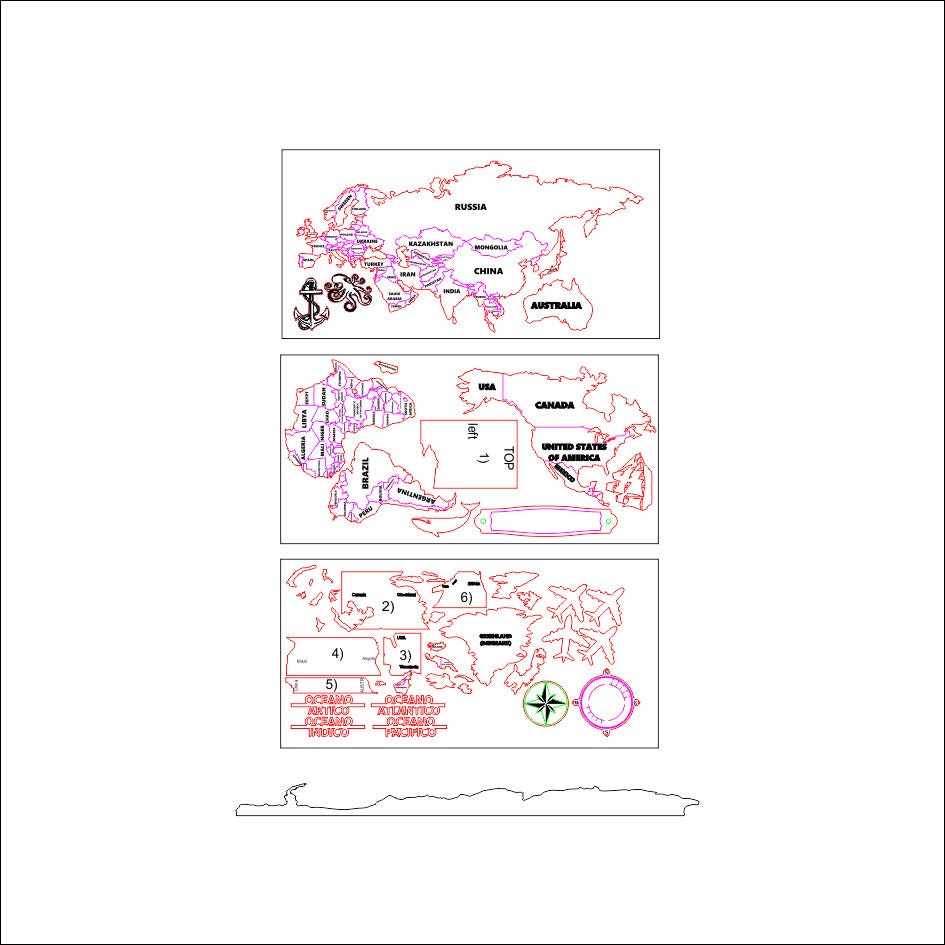 World Map - Digital Cut File - Etsy