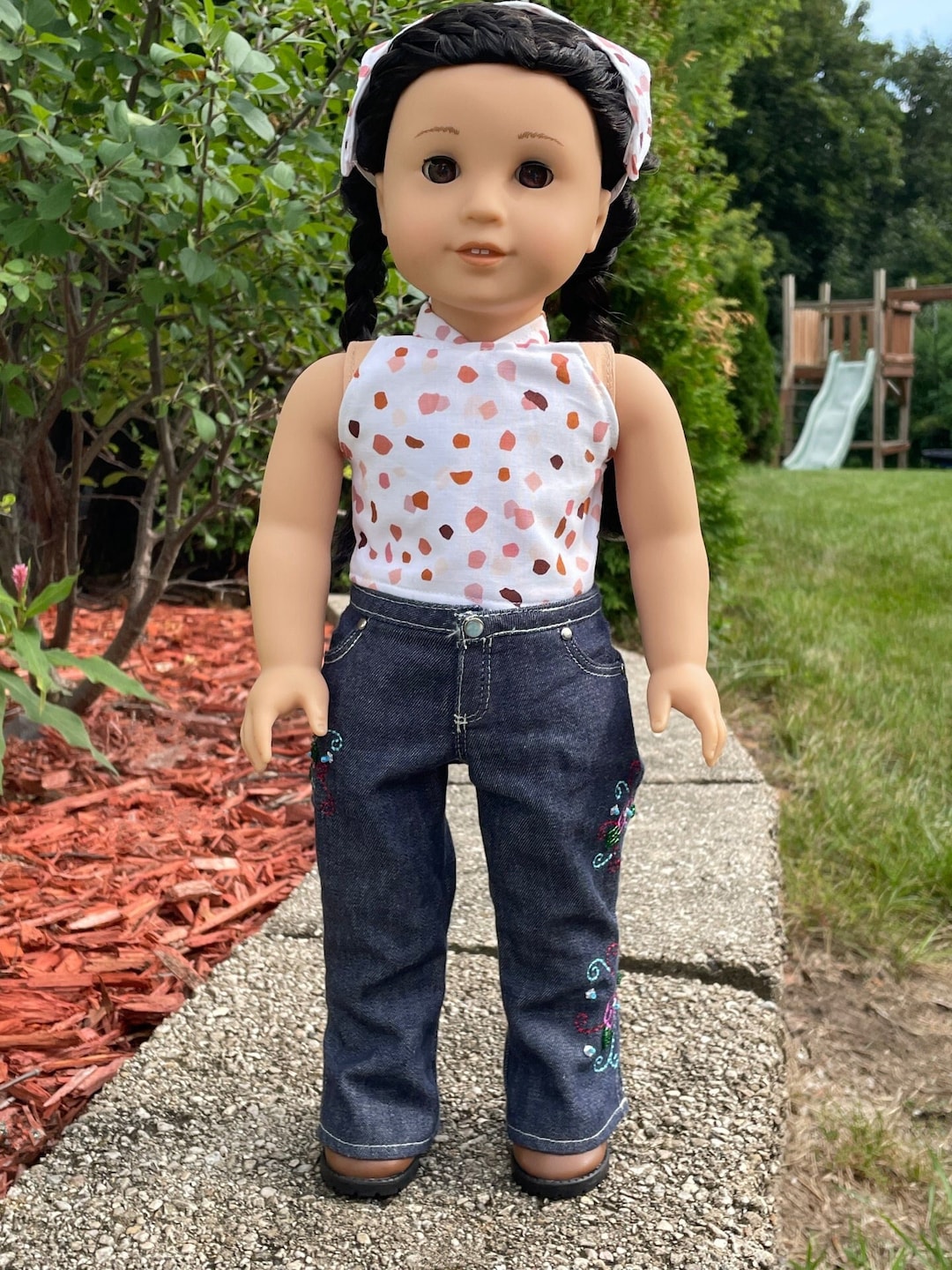 Falling Leaves Halter Top for 18" Dolls, Autumn Shirt - Etsy