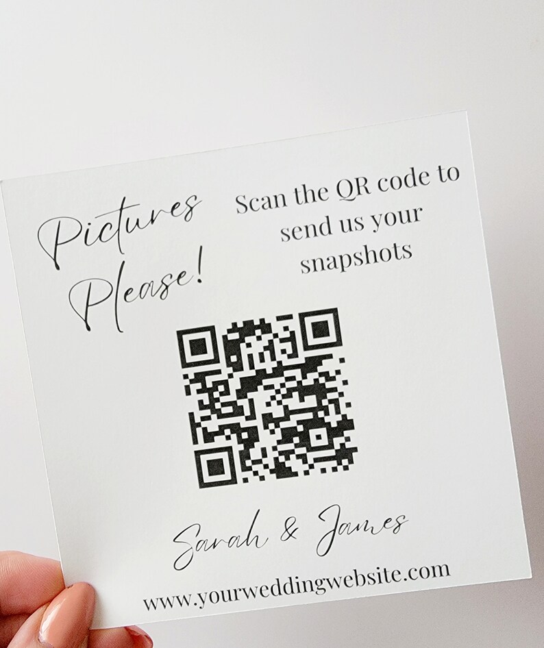 Printable Wedding QR Code Sign, QR Code Card for Wedding, Wedding ...