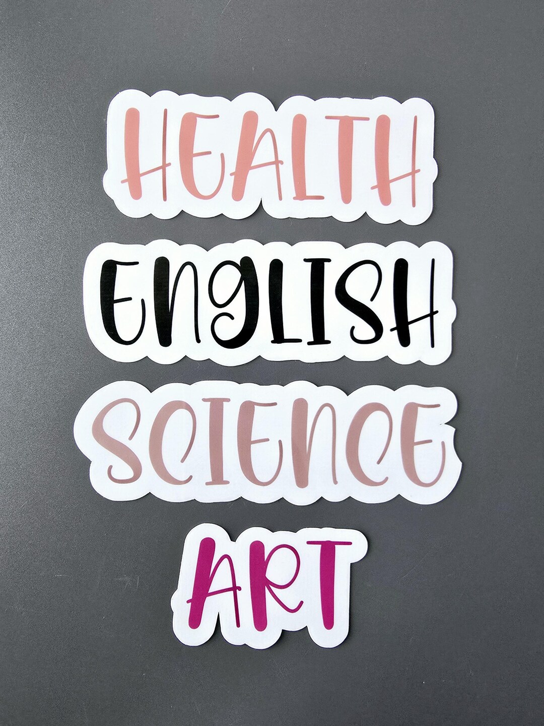 Custom School Stickers, Personalized Name or Subject Labels, 2 ...