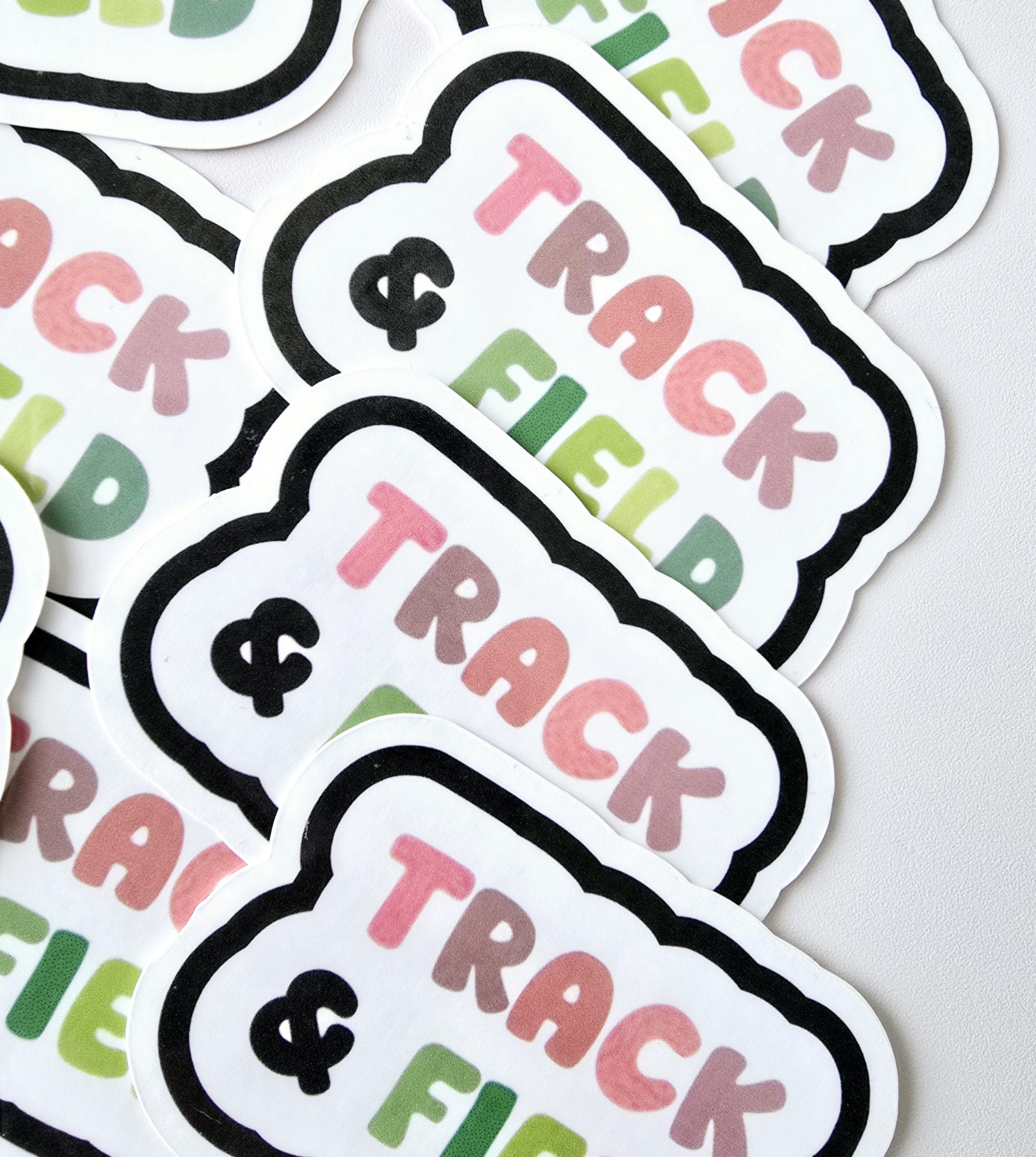 Rainbow Track and Field Stickers, Runner Stickers, Sports Decals for ...