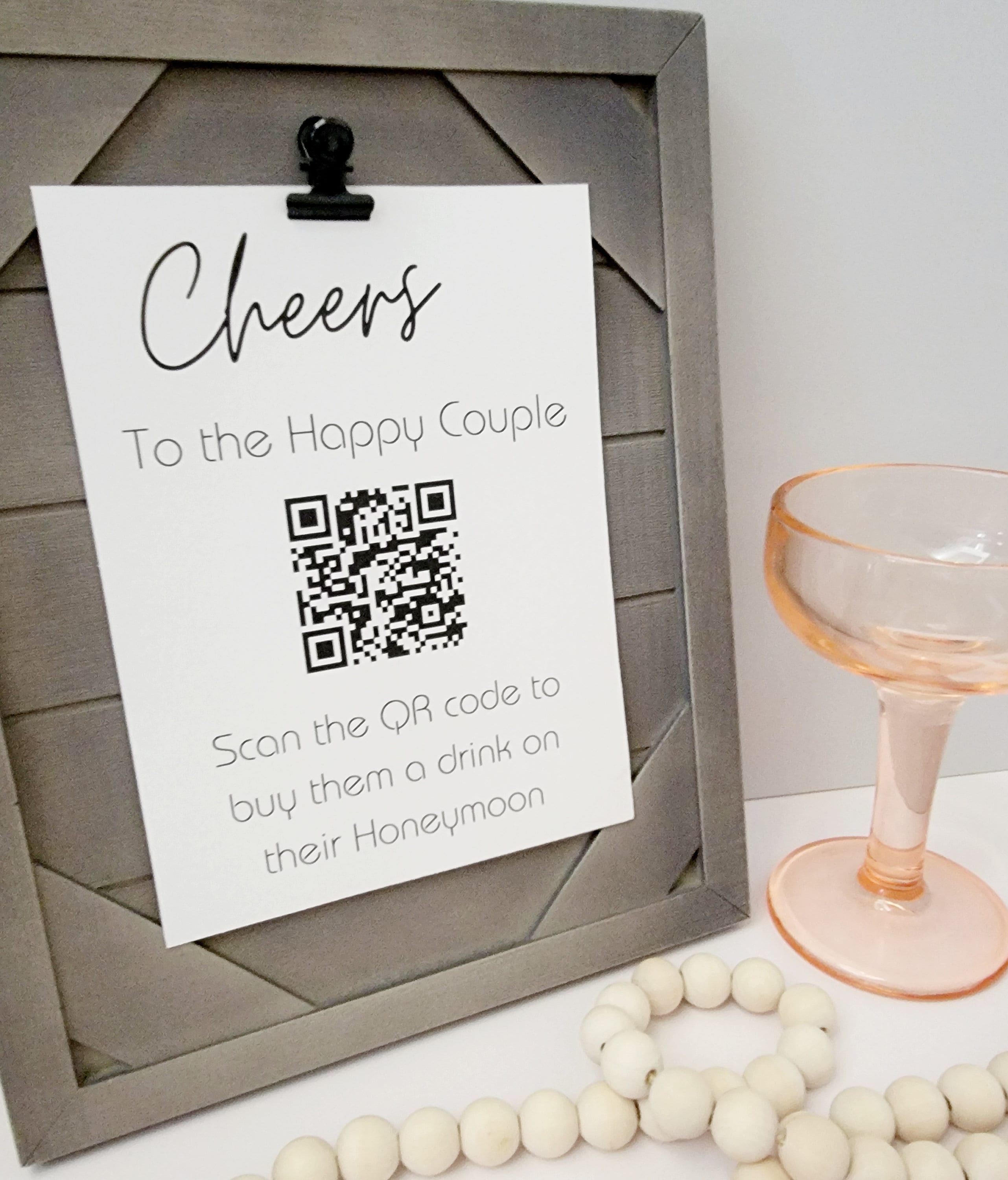 QR Code Wedding Sign, 5x7 Wedding Sign, Bridal Shower Decor, Wedding ...