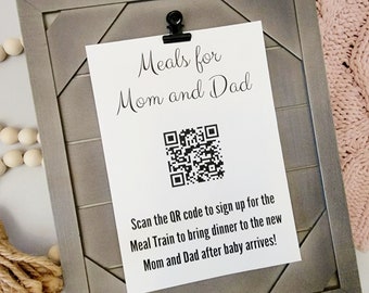 Baby Shower QR Code Sign, 5x7 Digital Download, Baby Shower Decor ...
