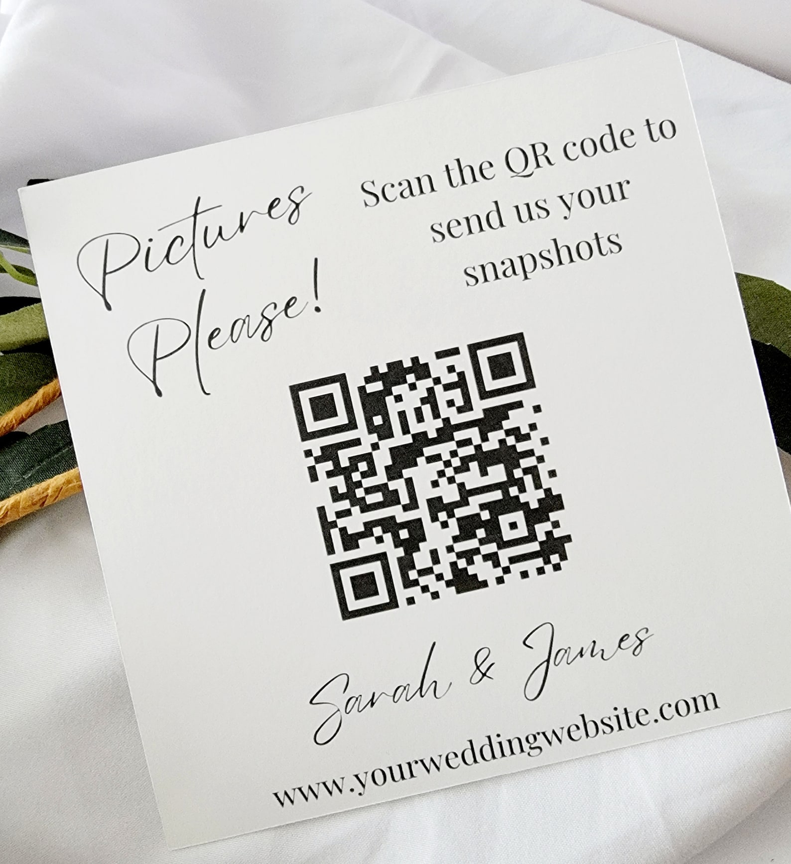 Printable Wedding QR Code Sign, QR Code Card for Wedding, Wedding ...