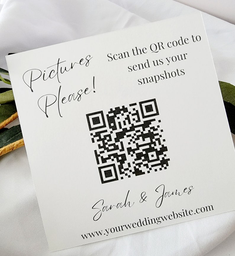 Printable Wedding QR Code Sign, QR Code Card for Wedding, Wedding ...
