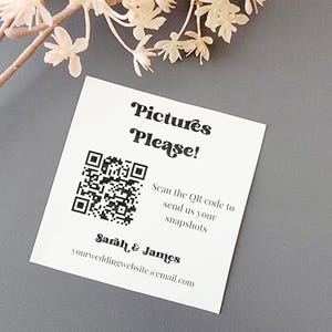 Printable Wedding QR Code Sign, QR Code Card for Wedding, Wedding ...