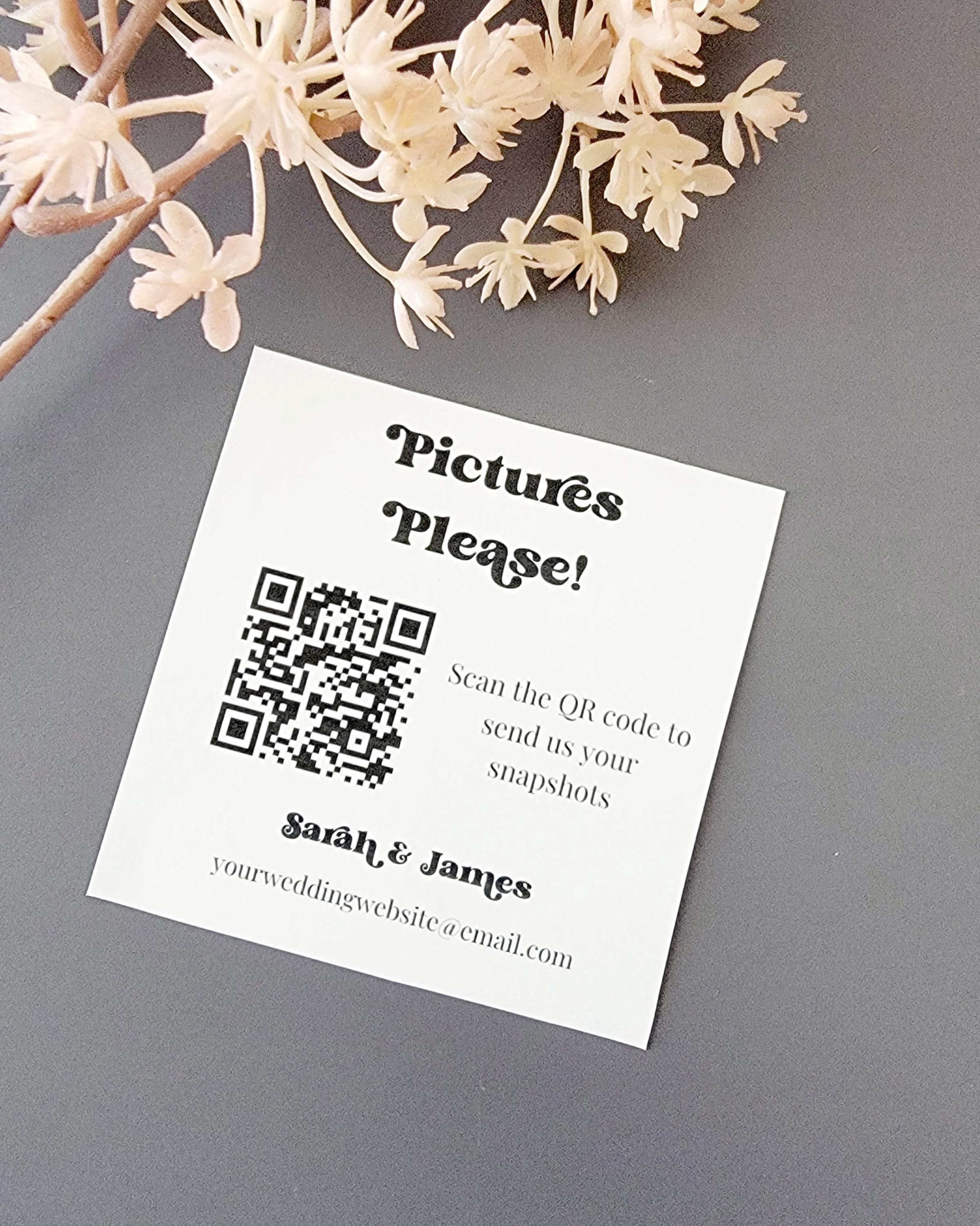 Printable Wedding QR Code Sign, QR Code Card for Wedding, Wedding ...
