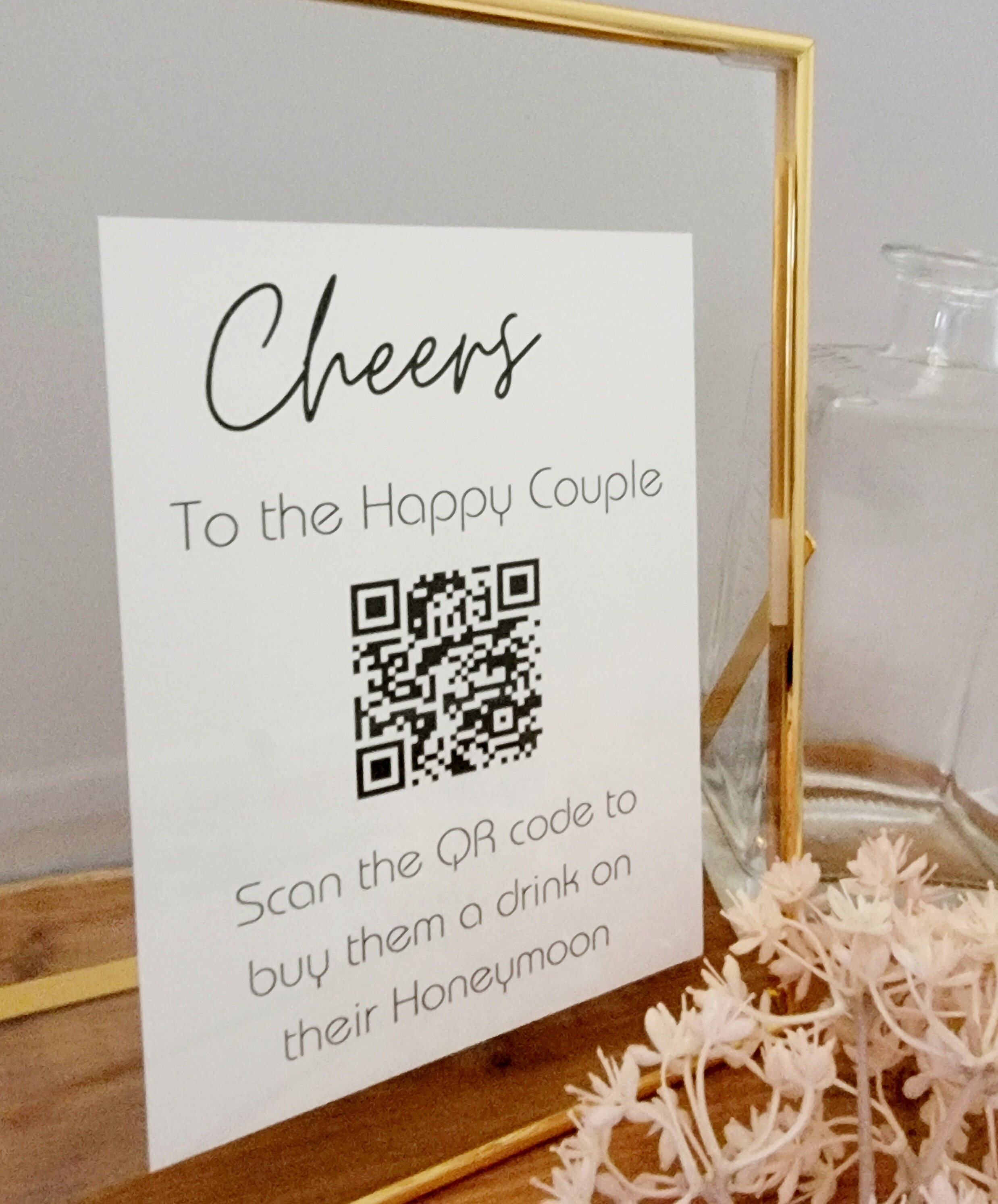 QR Code Wedding Sign, 5x7 Digital Download, Bridal Shower Decor ...