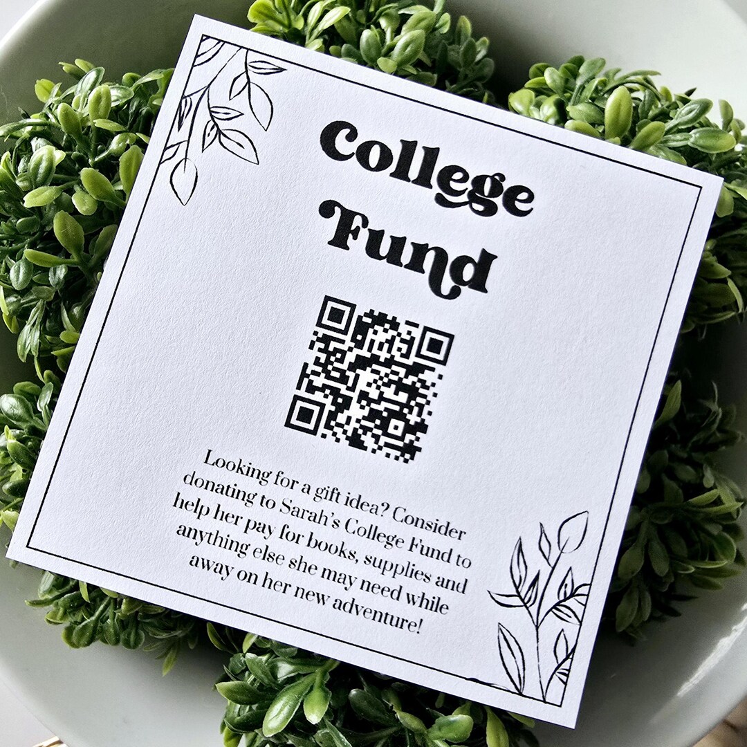 Printable Square Grad Party Inserts, Custom Graduation QR Code ...