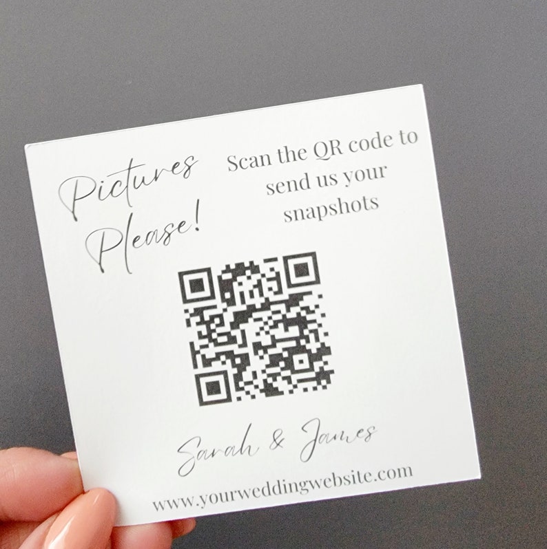 Printable Wedding QR Code Sign, QR Code Card for Wedding, Wedding ...