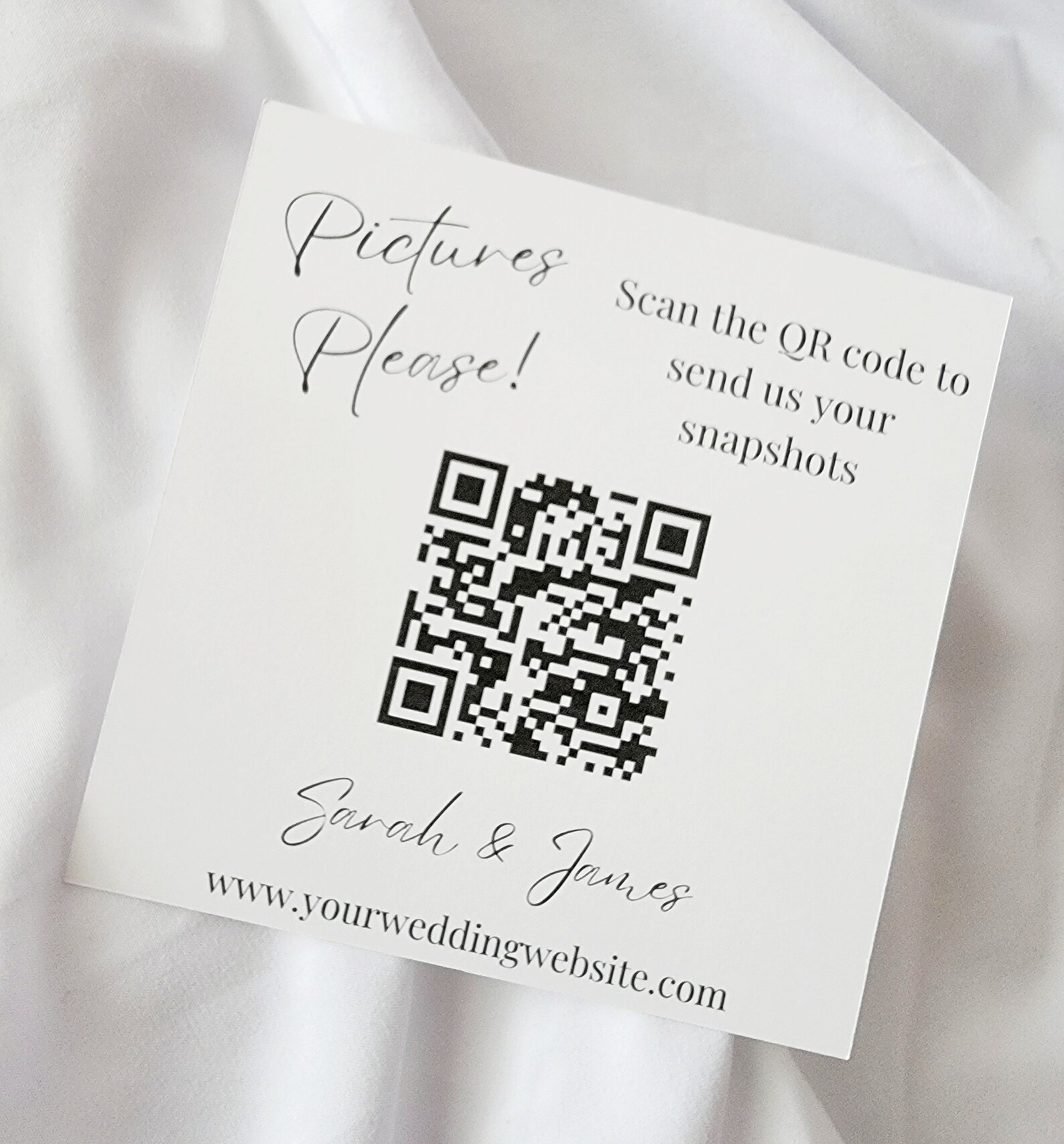 Printable Wedding QR Code Sign, QR Code Card for Wedding, Wedding ...