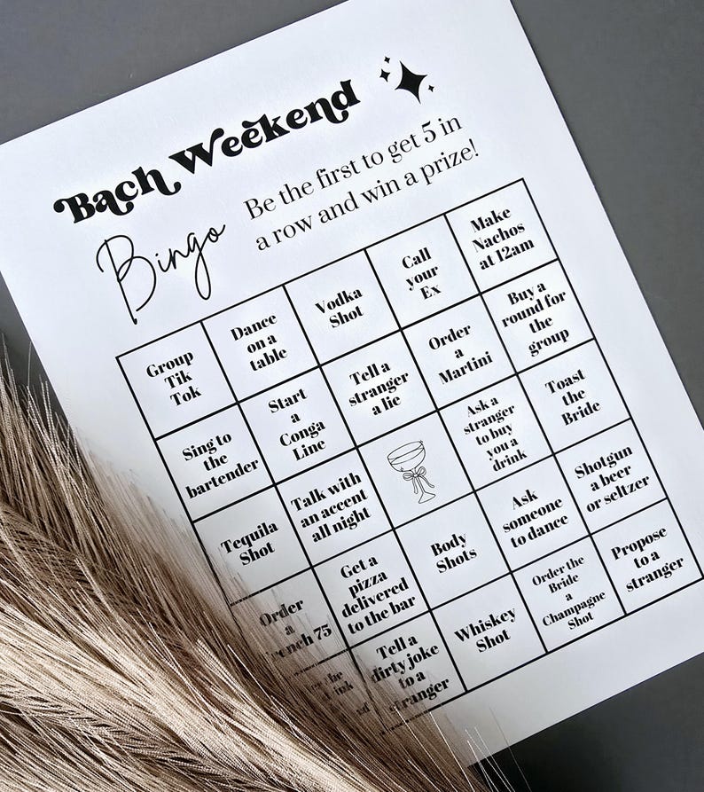 Bachelorette Party Game, Bachelorette Bingo Game, Printable Bach Game ...