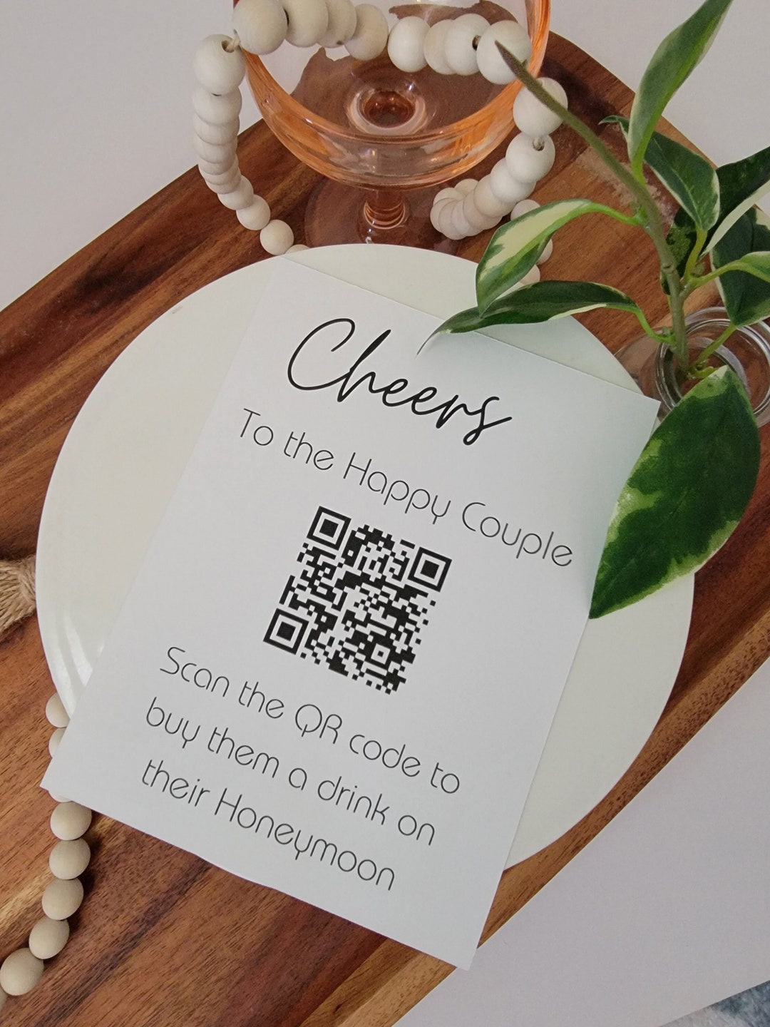 QR Code Wedding Sign, 5x7 Wedding Sign, Bridal Shower Decor, Wedding ...