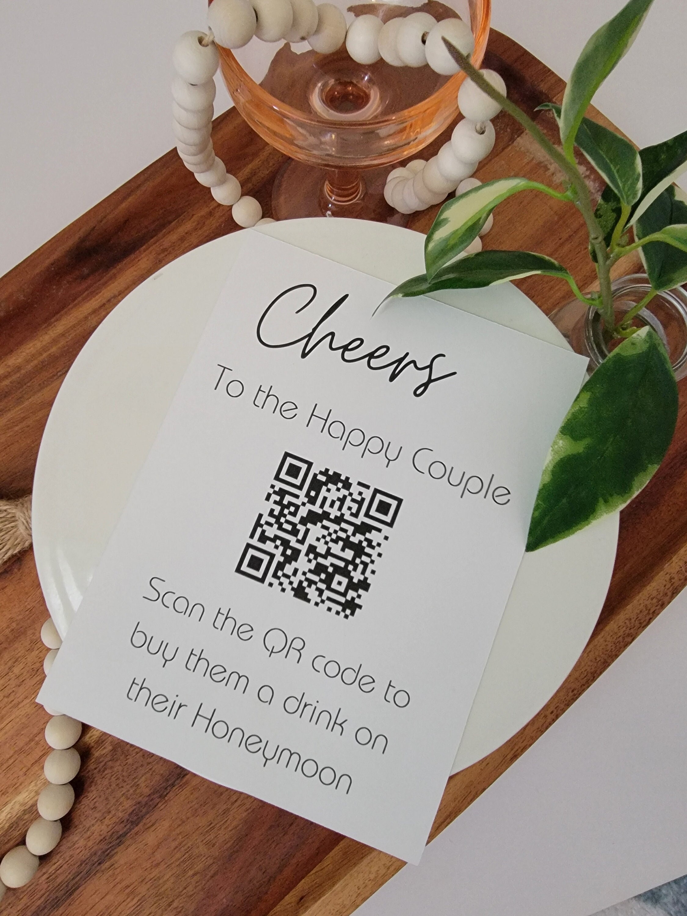 QR Code Wedding Sign, 5x7 Wedding Sign, Bridal Shower Decor, Wedding ...