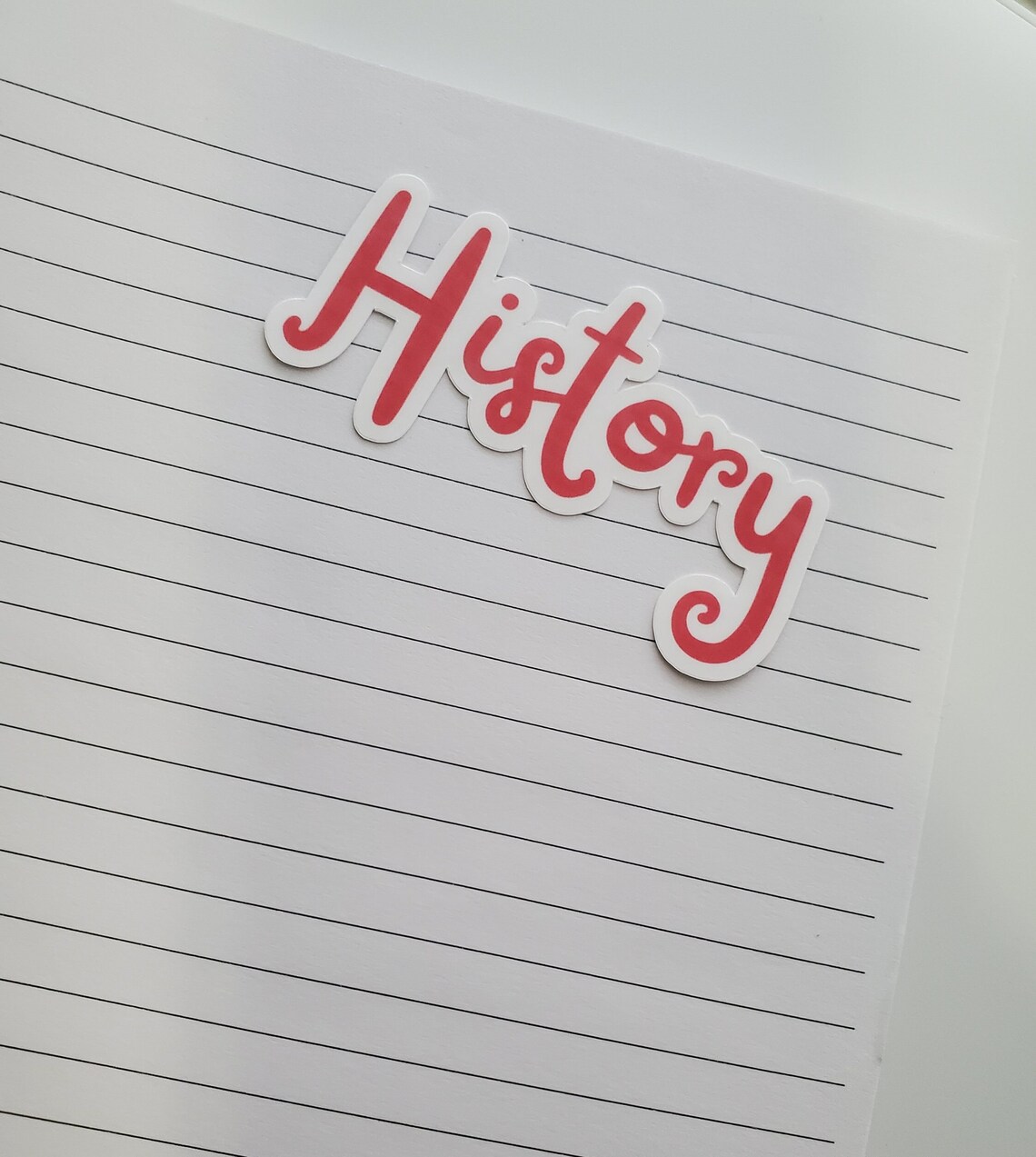 High School Subject Laminated Stickers, Notebook Stickers, Divider ...