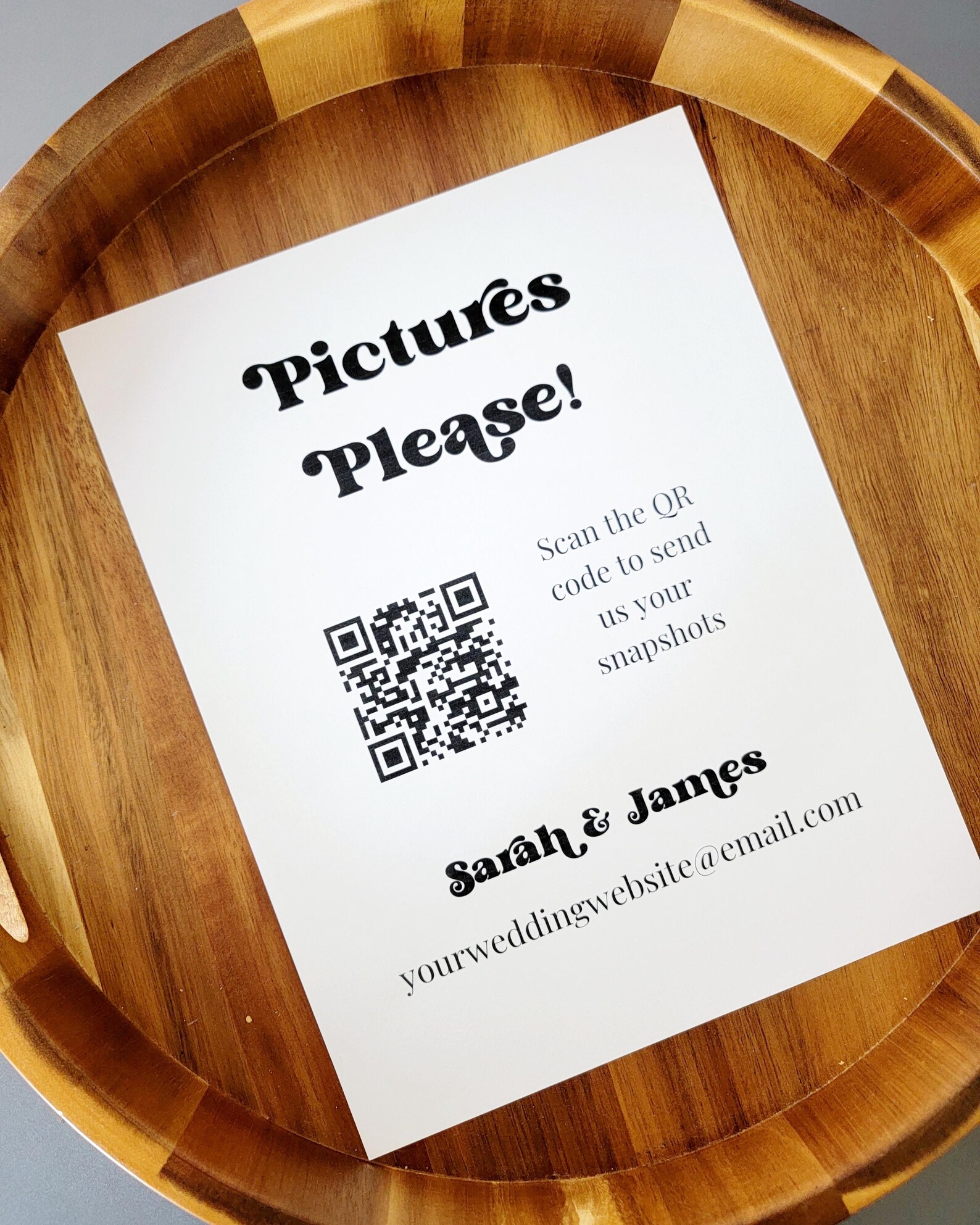 Printable Wedding QR Code Sign, QR Code Card for Wedding, Wedding ...