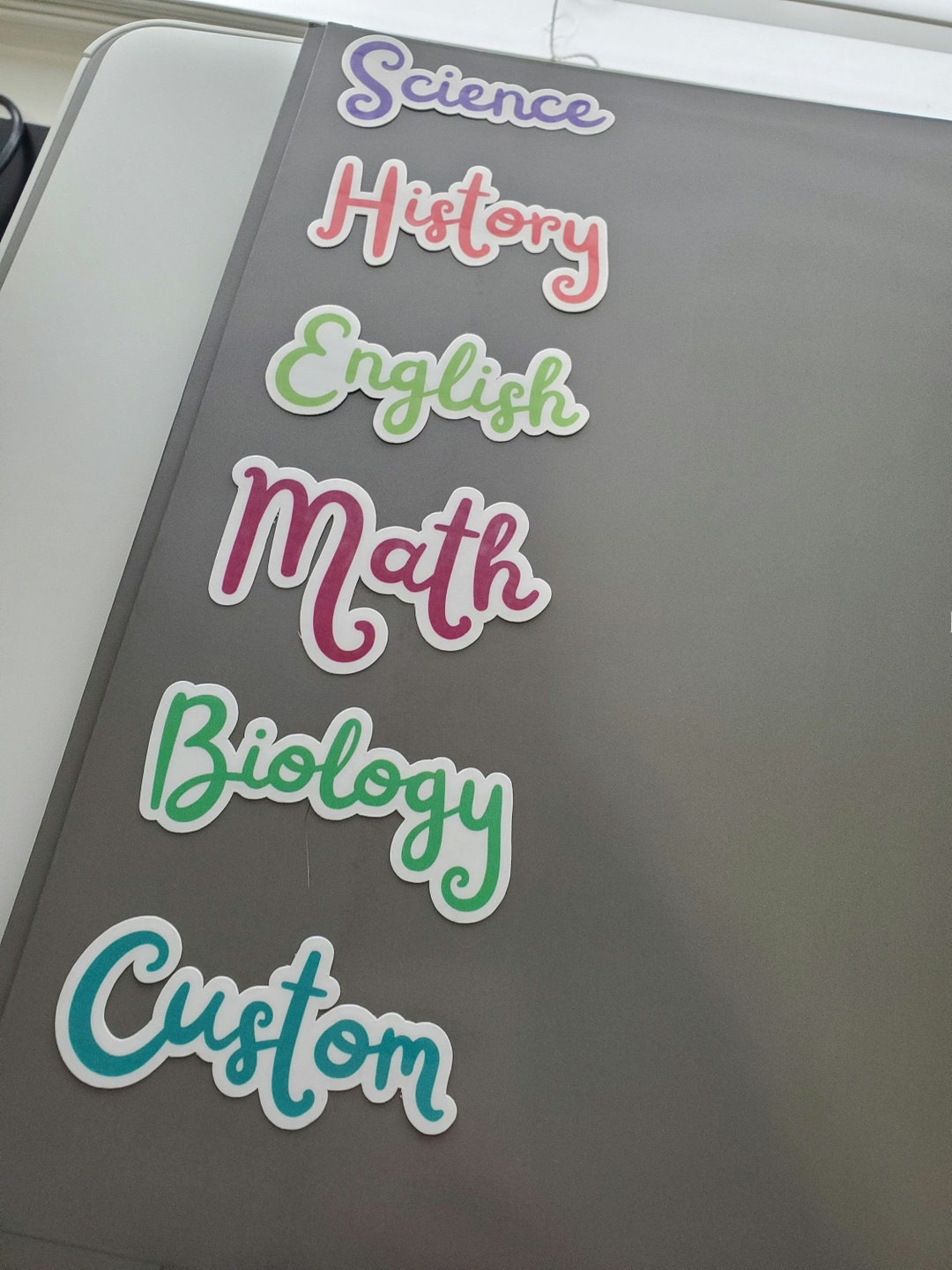 High School Subject Laminated Stickers, Notebook Stickers, Divider ...