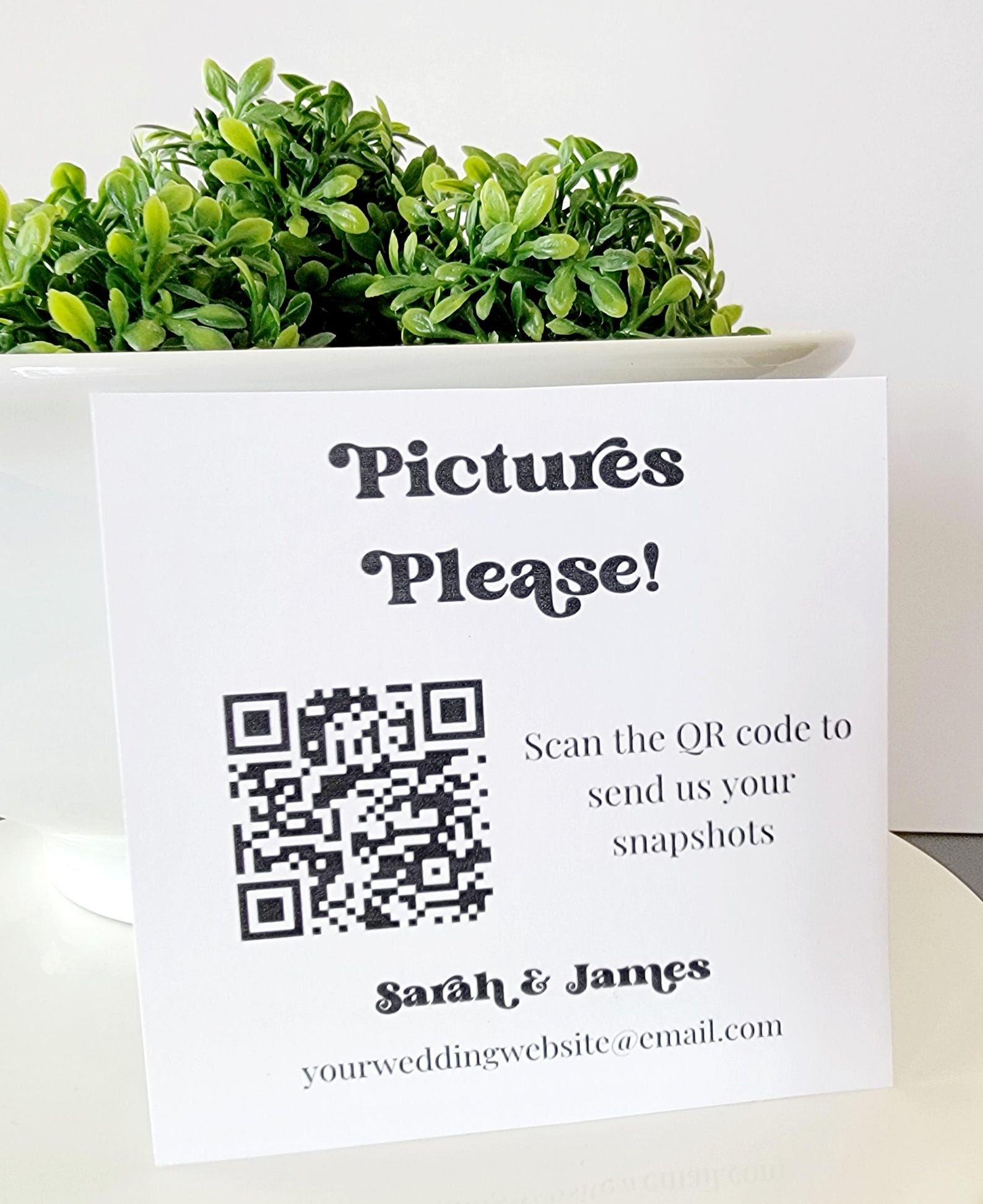 Printable Wedding QR Code Sign, QR Code Card for Wedding, Wedding ...