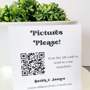 Printable Wedding QR Code Sign, QR Code Card for Wedding, Wedding ...