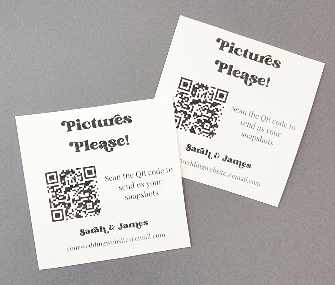 Printable Wedding QR Code Sign, QR Code Card for Wedding, Wedding ...