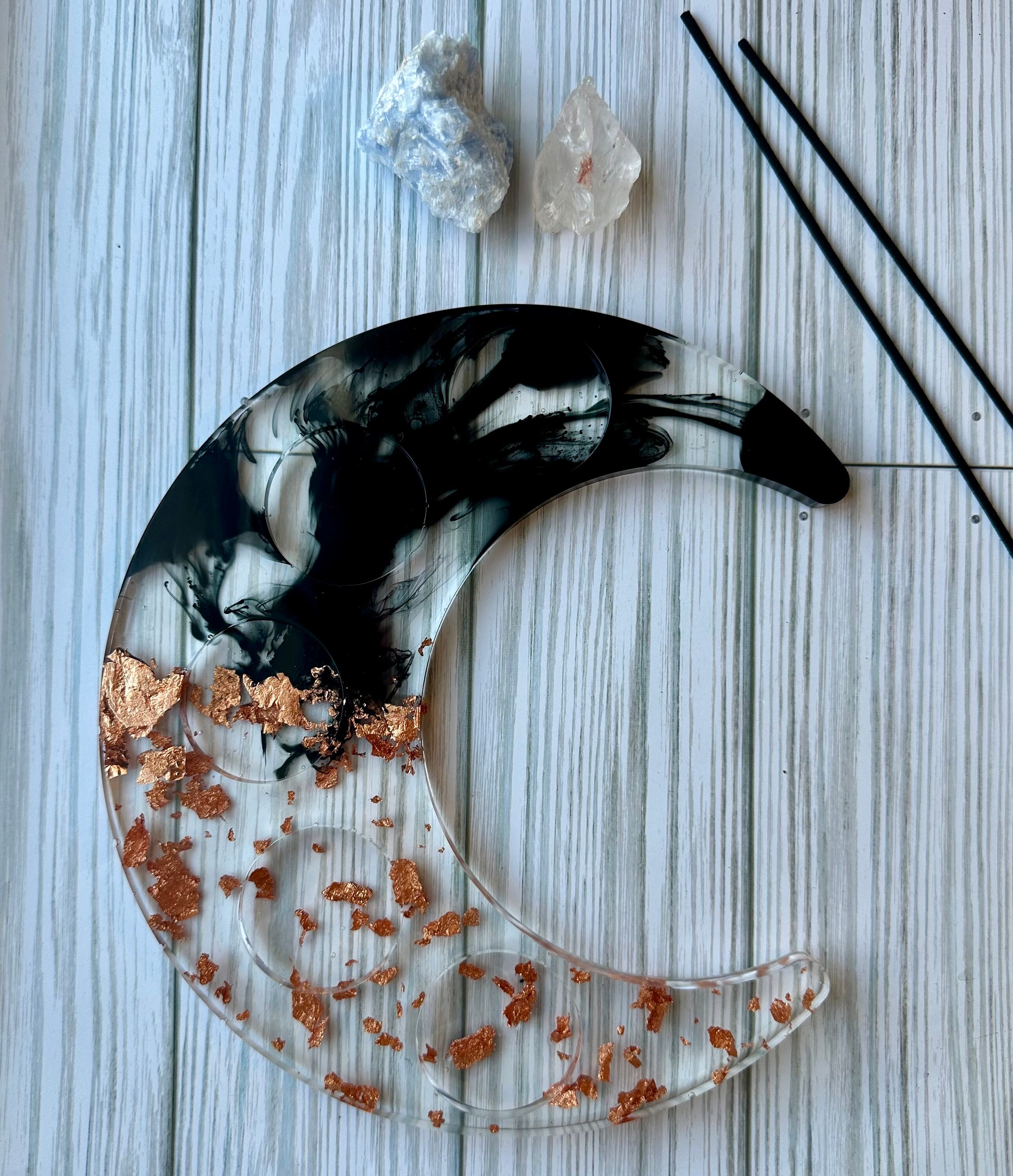 Personalized Moon Shaped Candle Holder, Candle Holder, Spiritual Candle ...
