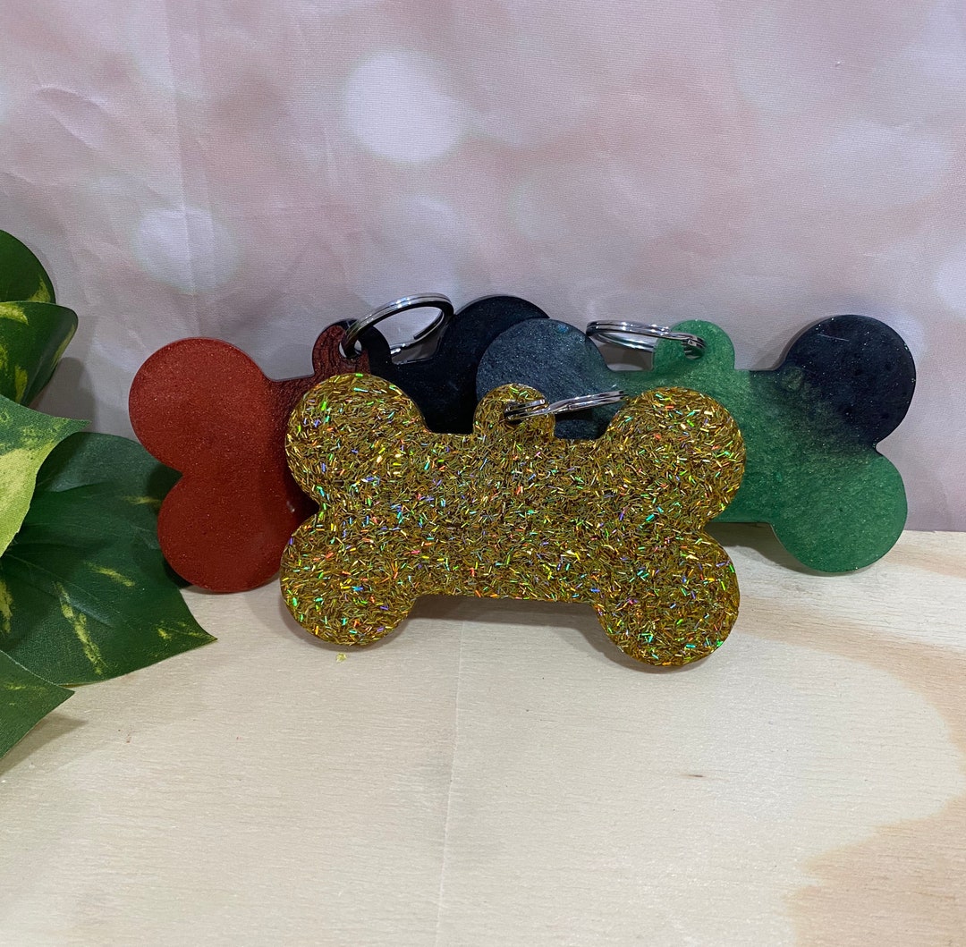 Large Resin Keychain Large Dog Bone Key Chain Large Dog Tag Resin ...