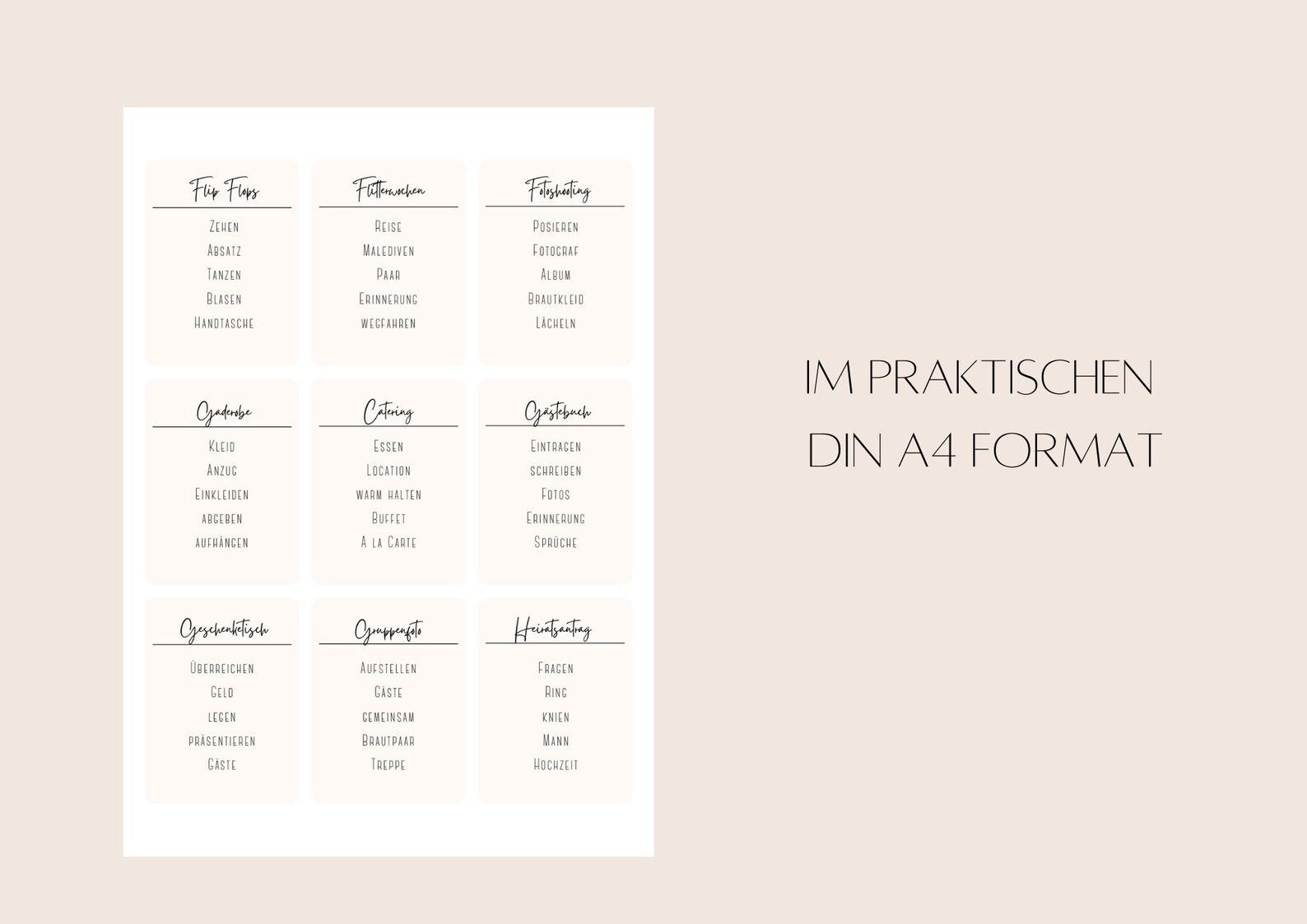 Hochzeits Tabu zum Download und Ausdrucken mit 99 Begriffen für JGA ...