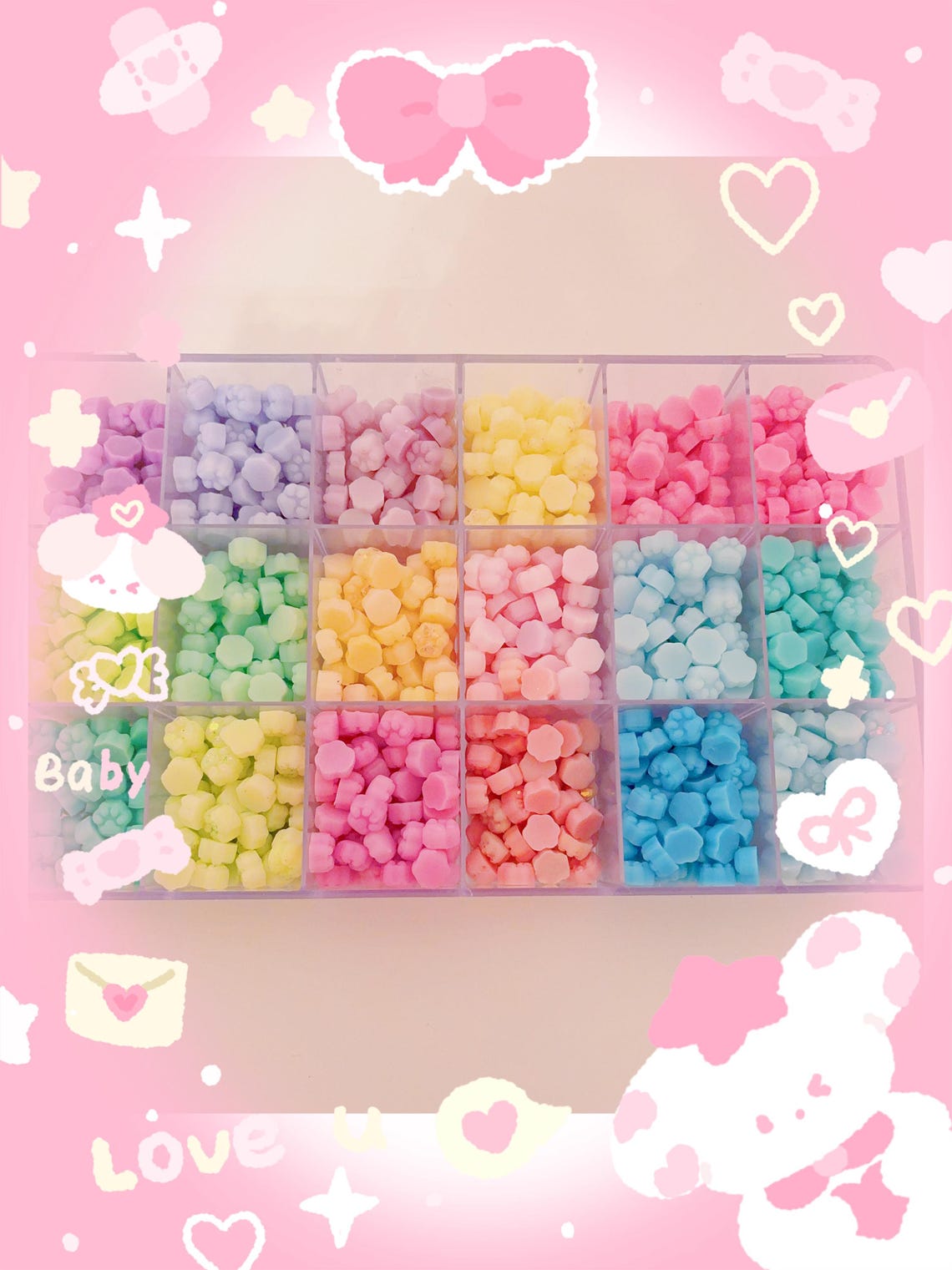 Handmade Cute Kawaii Color Wax Seal Wax Beads-100pcs Bag - Etsy