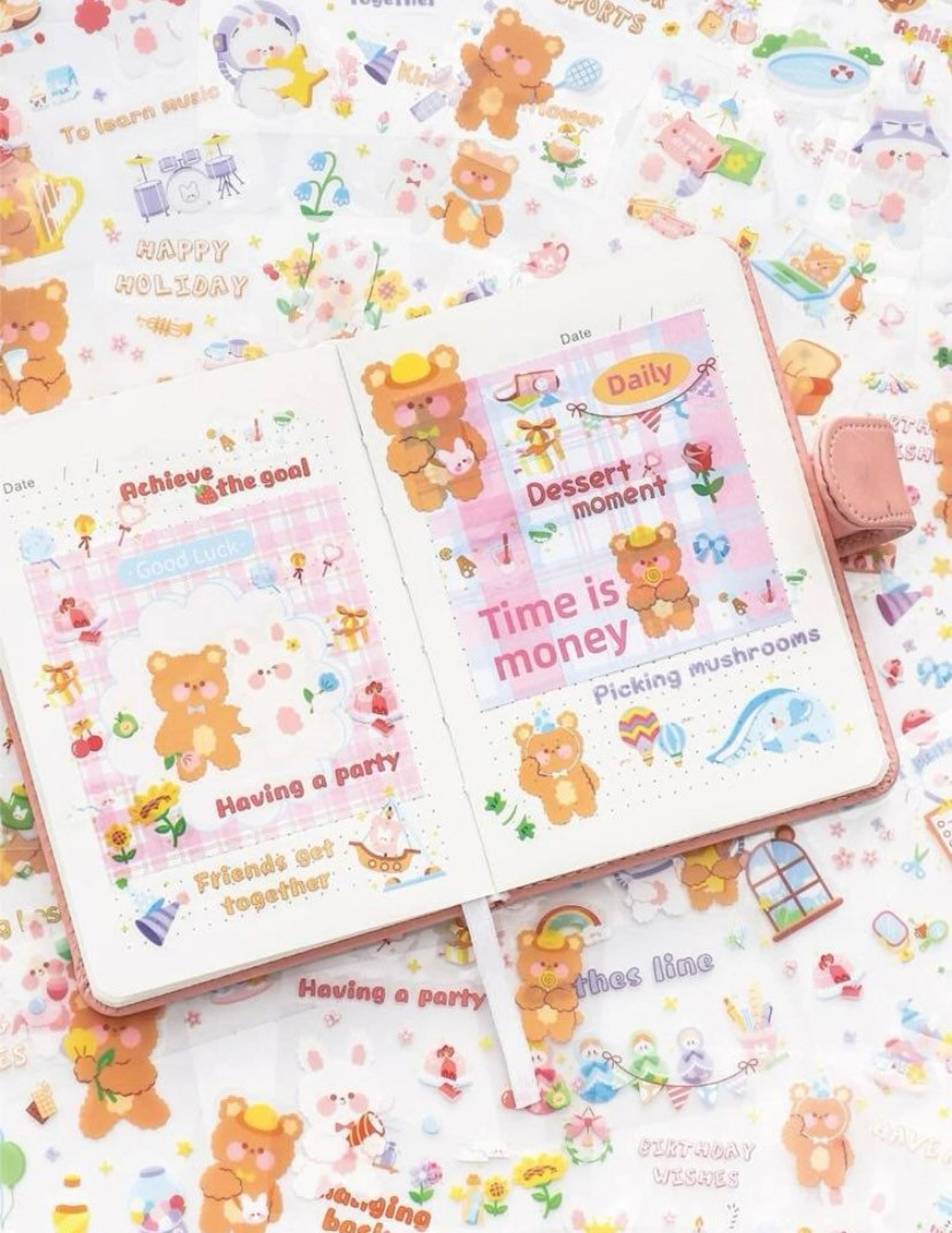 10 Sheets Cute Kawaii Mini Sticker Sheets3x3cute - Etsy