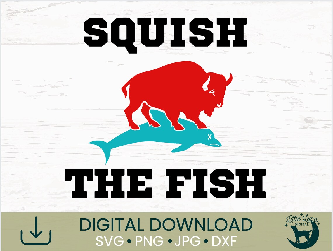 Squish the Fish 1 | SVG PNG JPG | Cut File for Shirts, Crafts ...