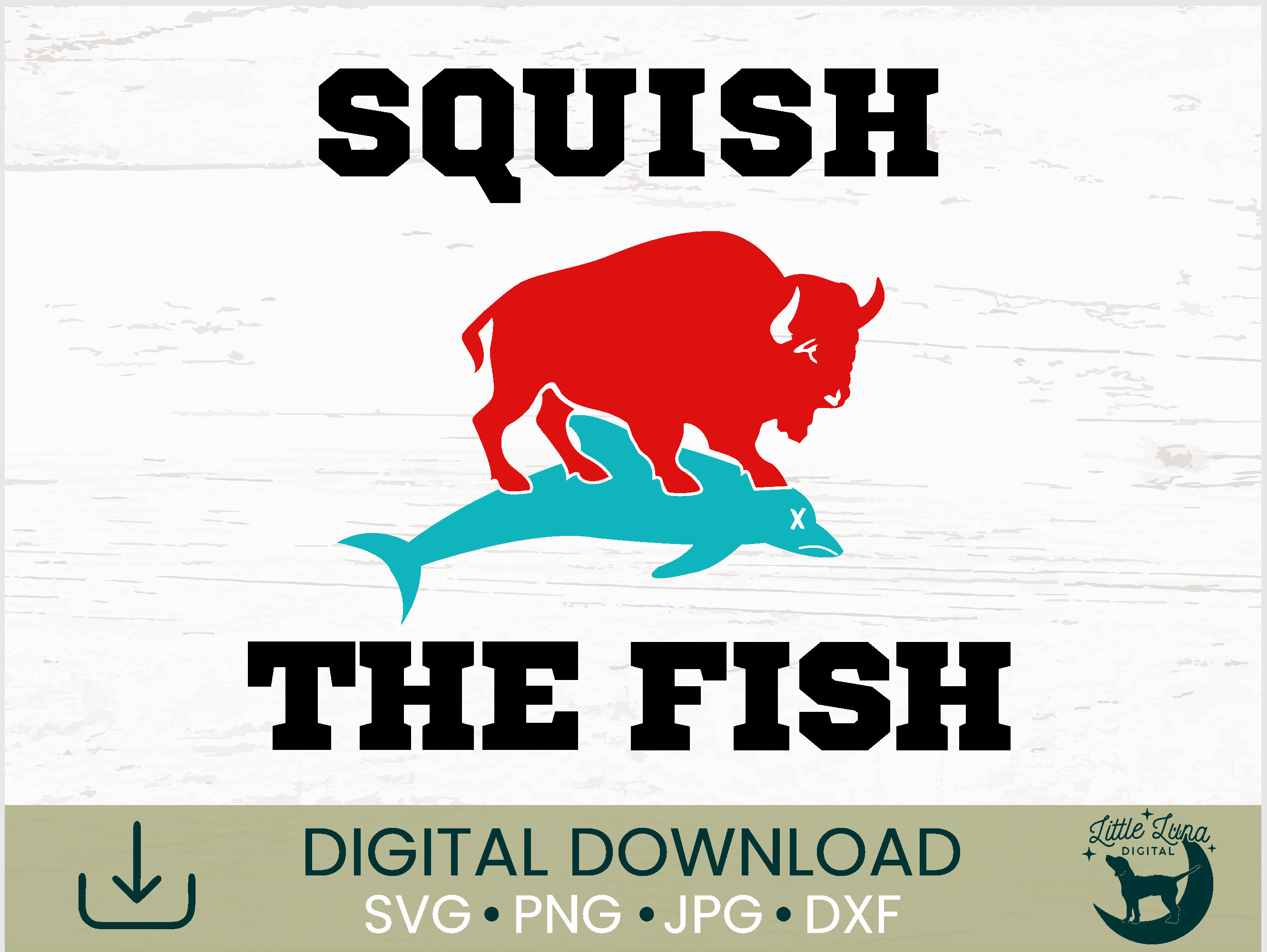 Squish the Fish 1 | SVG PNG JPG | Cut File for Shirts, Crafts ...