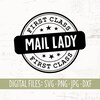 First Class Mail Carrier SVG PNG JPG Cut File for Shirts and Crafts ...