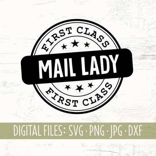 First Class Mail Carrier SVG PNG JPG Cut File for Shirts - Etsy
