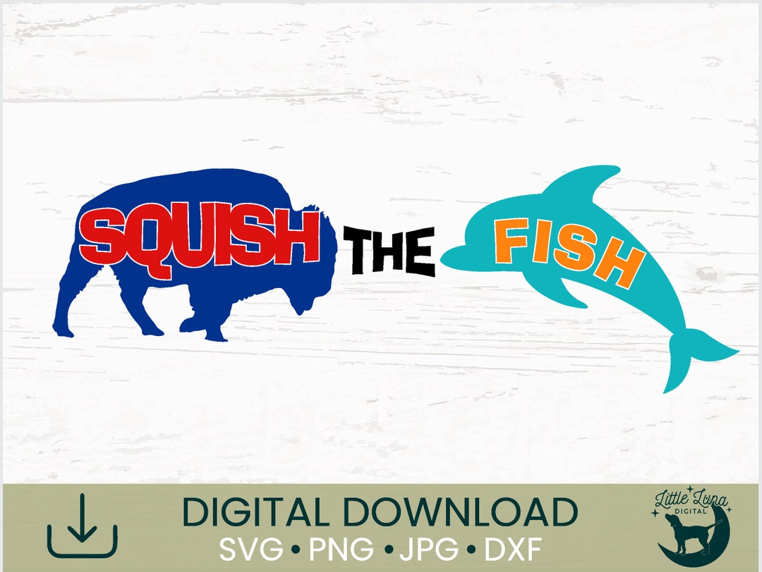 Squish the Fish 2 | SVG PNG JPG | Cut File for Shirts, Crafts ...