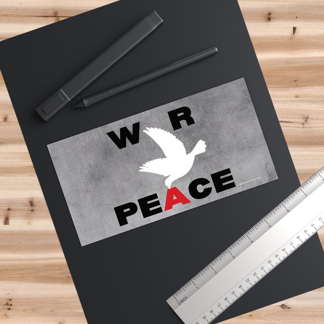 Peace Not War Peace Dove Bumper Sticker - Etsy